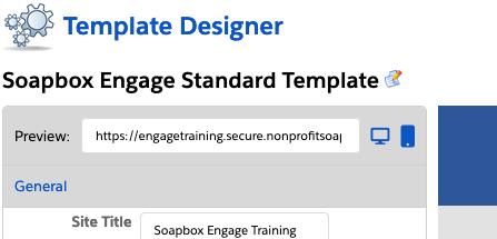 Altering the page that is previewed in the Template Designer – Soapbox Support Center